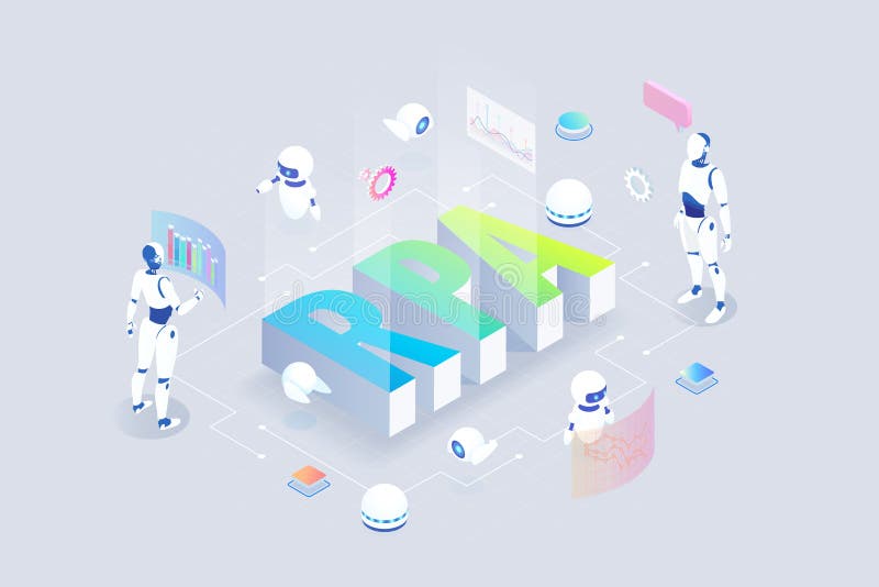 RPA Robotic Process Automation Innovation Technology Concept on Virtual ... RPA Robotic Process Automation Innovation Technology Concept on Virtual ...