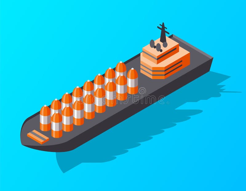 Isometric Container Cargo Ship. Delivery on Water. Shipping Freight ... Isometric Container Cargo Ship. Delivery on Water. Shipping Freight ...