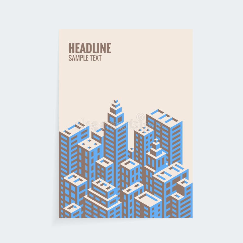 Isometric Cover Design Template Stock Vector - Illustration of pattern ...