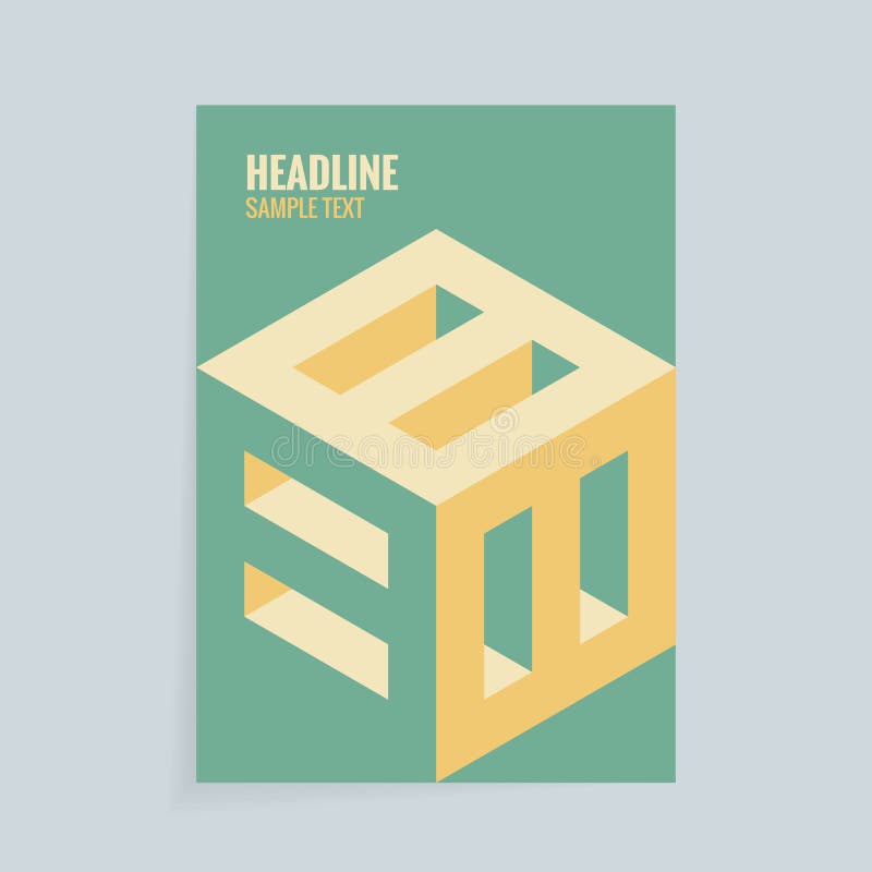 Isometric Cover Design Template Stock Vector - Illustration of abstract ...