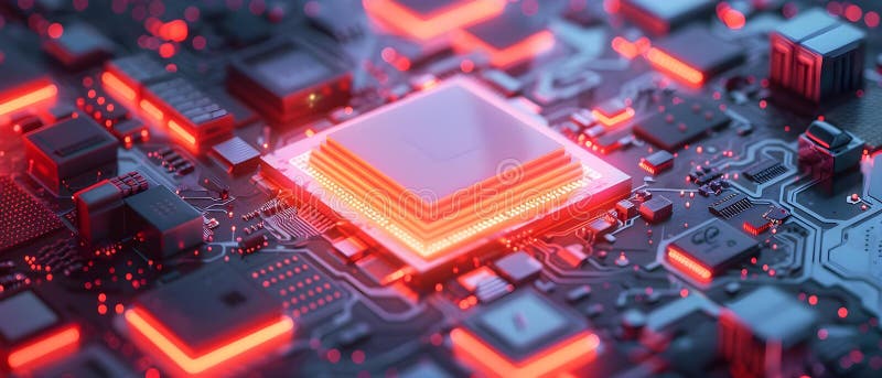 Isometric CPU Core - Futuristic Technology Concept. Concept Isometric ...