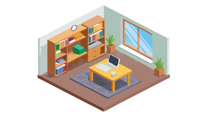 Isometric Creative Workspace Office Corner, Vector Design Generative AI ...