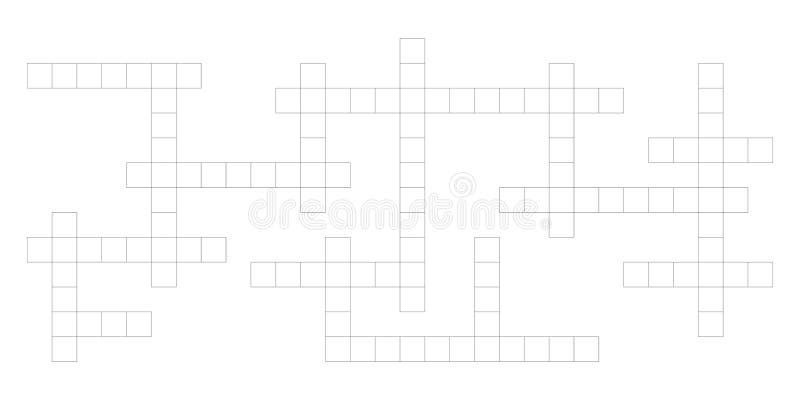 Isometric Crossword Puzzle Icon with Empty Word Boxes. Abstract Design ...