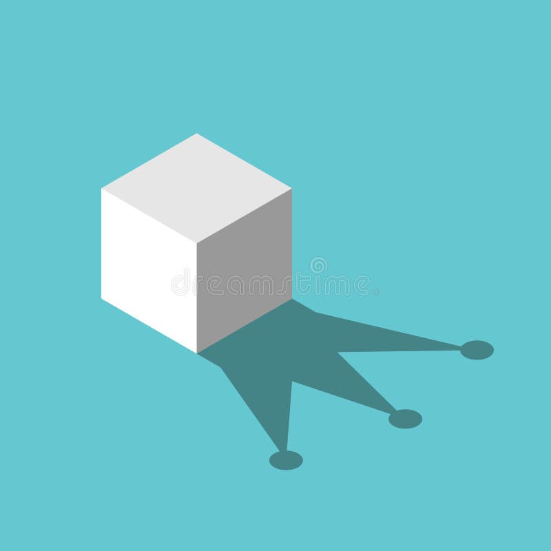 Isometric Cube, Crown Shadow Stock Vector - Illustration of confident ...