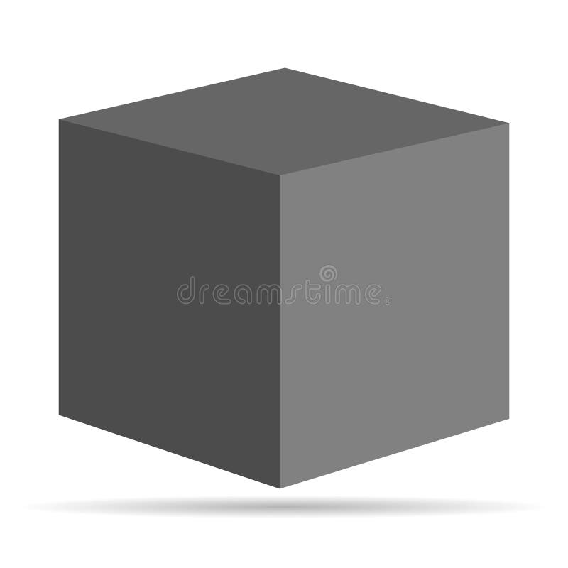 Isometric Cube Design, Web Modern Concept Shadow Icon, Geometric Shape ...