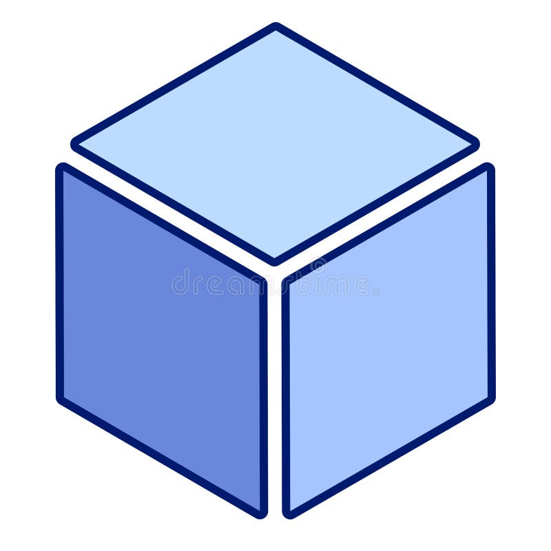 Isometric Cube Element, Icon. Cubist Abstract 3d Shape Stock Vector ...