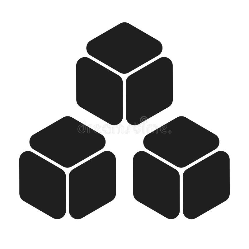 Isometric Cube Element, Icon. Cubist Abstract 3d Shape Stock Vector ...