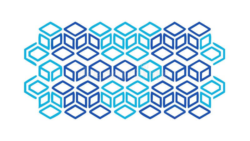 Isometric Cube Grid Pattern. Abstract Geometric Background, Vector ...