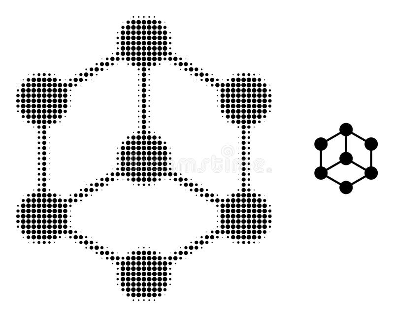 Isometric Cube Halftone Dot Icon Stock Vector - Illustration of items ...