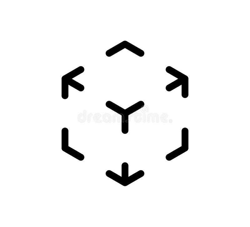 Isometric Cube Line Icon. 3D Box. Augmented Reality Icon. Concept AR ...