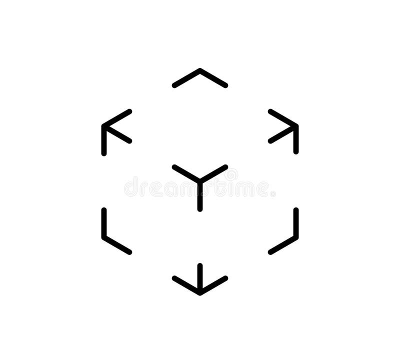 Isometric Cube Line Icon. 3D Box. Augmented Reality Icon. Concept AR ...