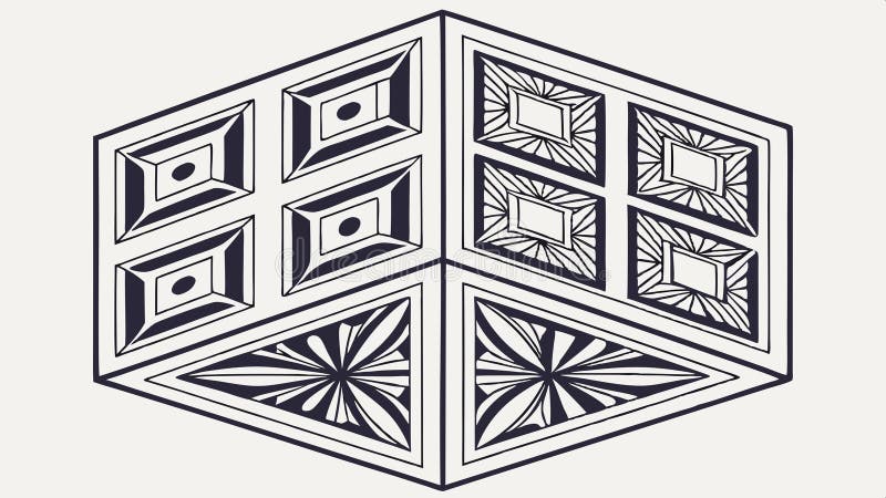 Isometric Cube Pattern, Geometric Abstract Design Vector Design ...