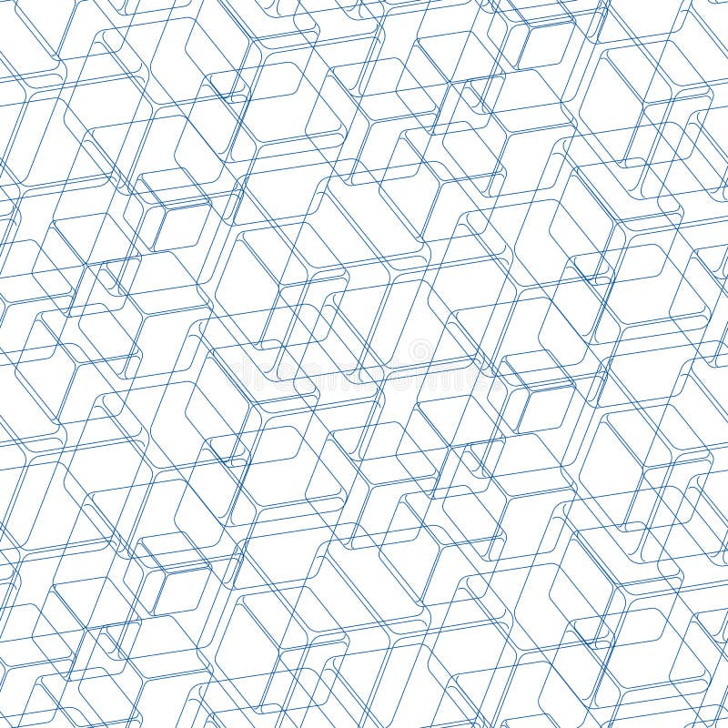 Isometric cube pattern stock vector. Illustration of wallpaper - 45886690