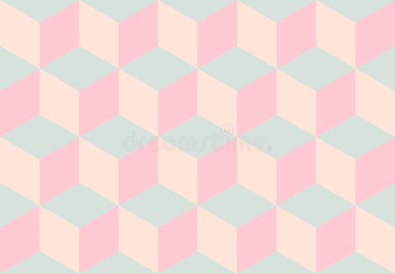 Isometric Cube Shape Pattern in Pastel Colors. Stock Photo ...