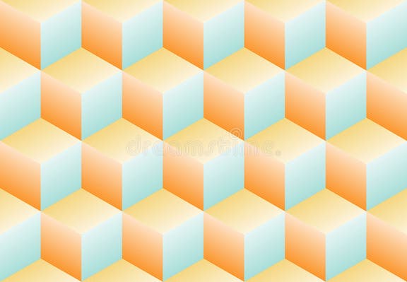 Isometric Cube Shape Pattern in Summer. Stock Photo - Image of ...
