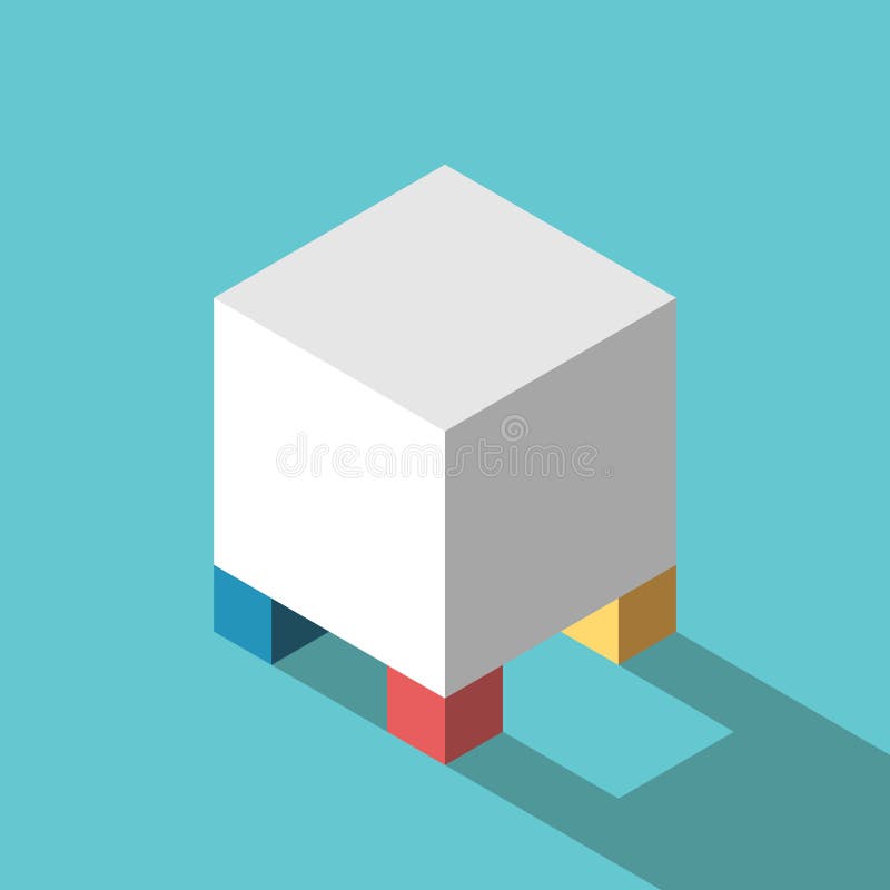 Isometric Cube, Support, Teamwork Stock Vector - Illustration of ...