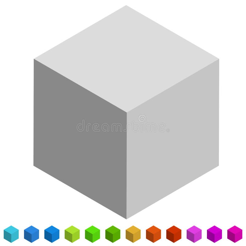 Isometric Cube Vector Icon, Symbol Stock Vector - Illustration of ...