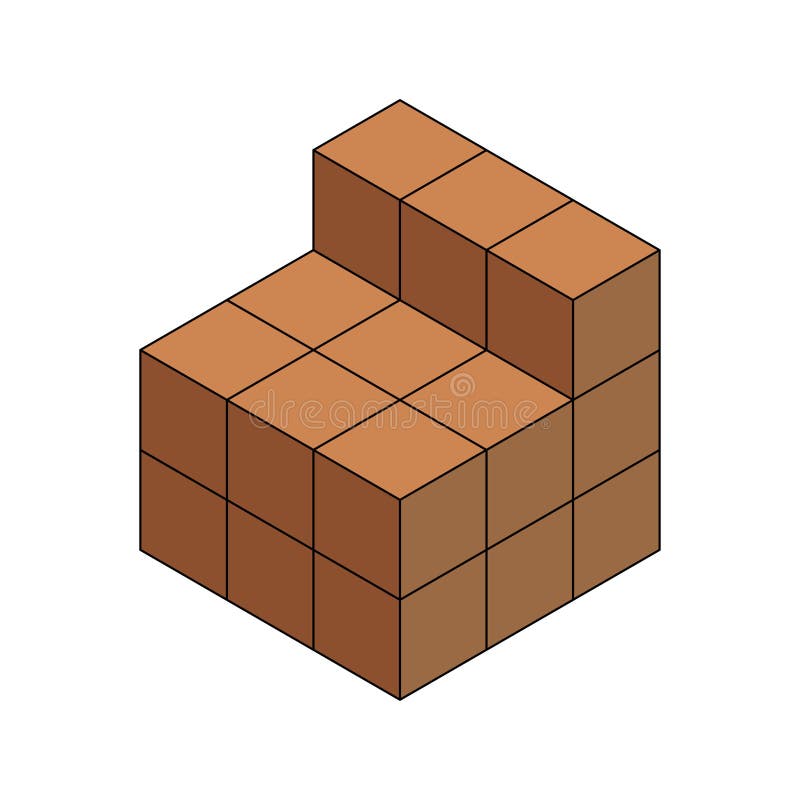 Isometric Cubes 3d Shapes. Cube Icon. in Trendy Design Vector Stock ...