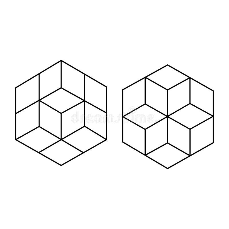 Isometric Cubes 3d Shapes. Cube Icon. in Trendy Design Vector Stock ...