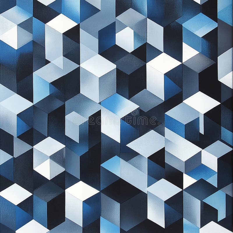 Isometric Cubes A Three Dimensional Pattern Of Interlocking Cubes