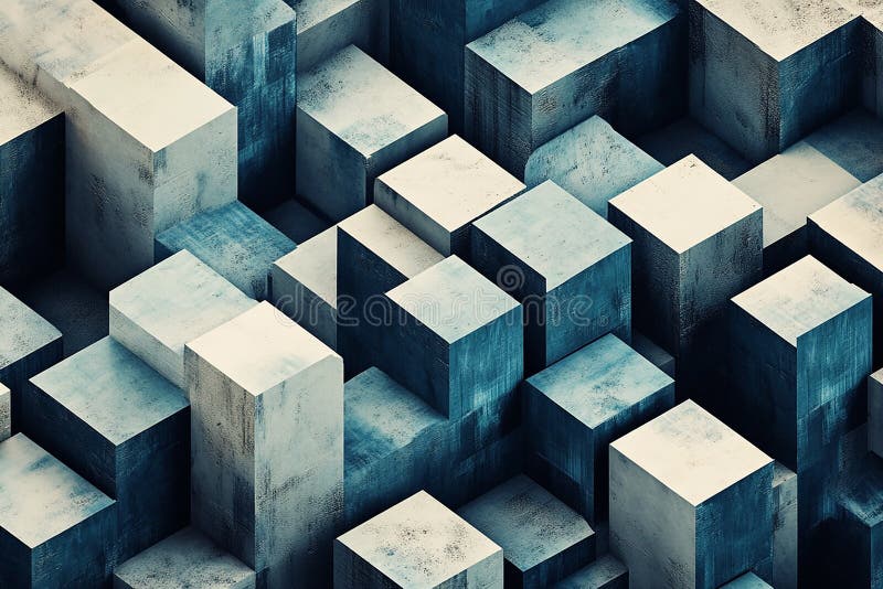 Isometric Cubes A Three Dimensional Pattern Of Interlocking Cubes
