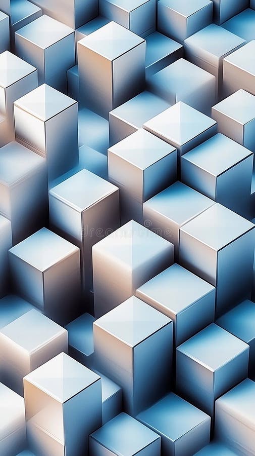 Isometric Cubes A Three Dimensional Pattern Of Interlocking Cubes