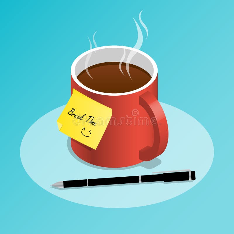 Isometric Cup Off Coffee,coffee Break Time Vector Stock Vector ...