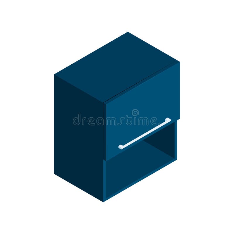 Isometric Cupboard Illustration Stock Vector - Illustration of house ...