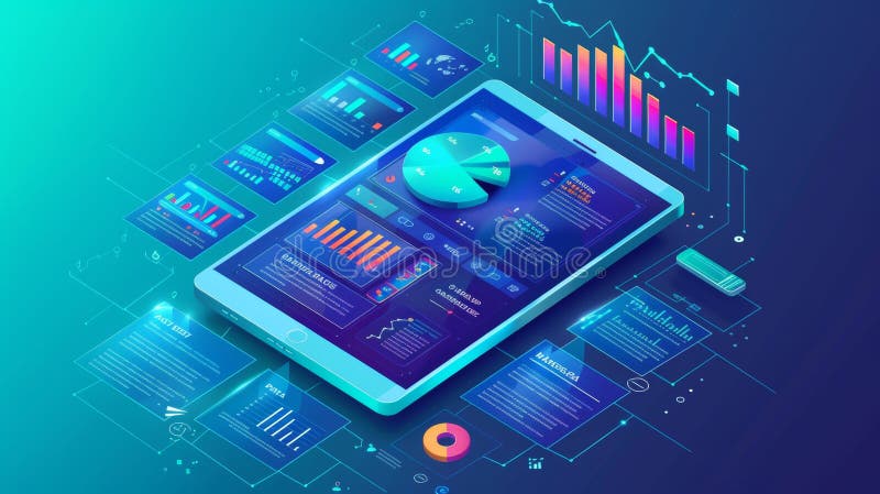 Isometric Customer Relationship Management Landing Page. Marketing ...