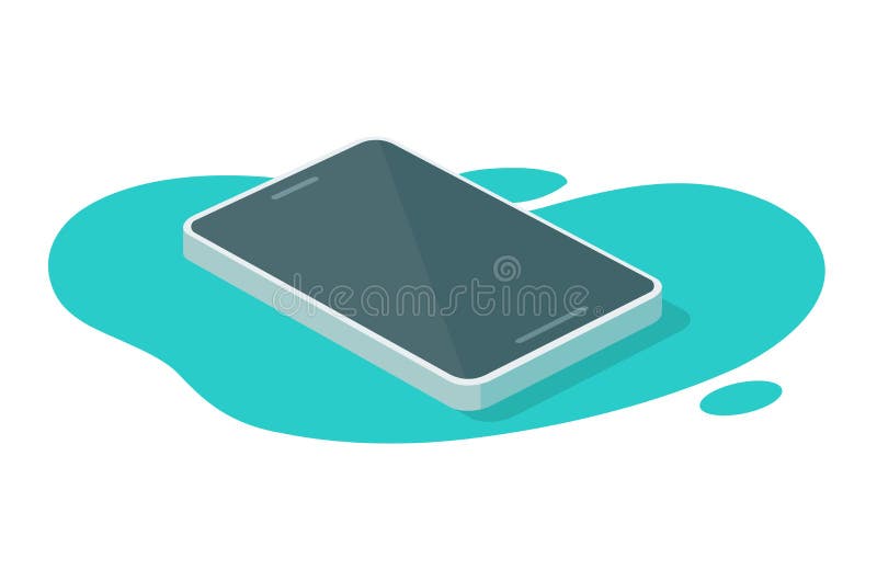 Isometric 3d Cell Phone Blank Screen Vector Illustration or Cellphone ...