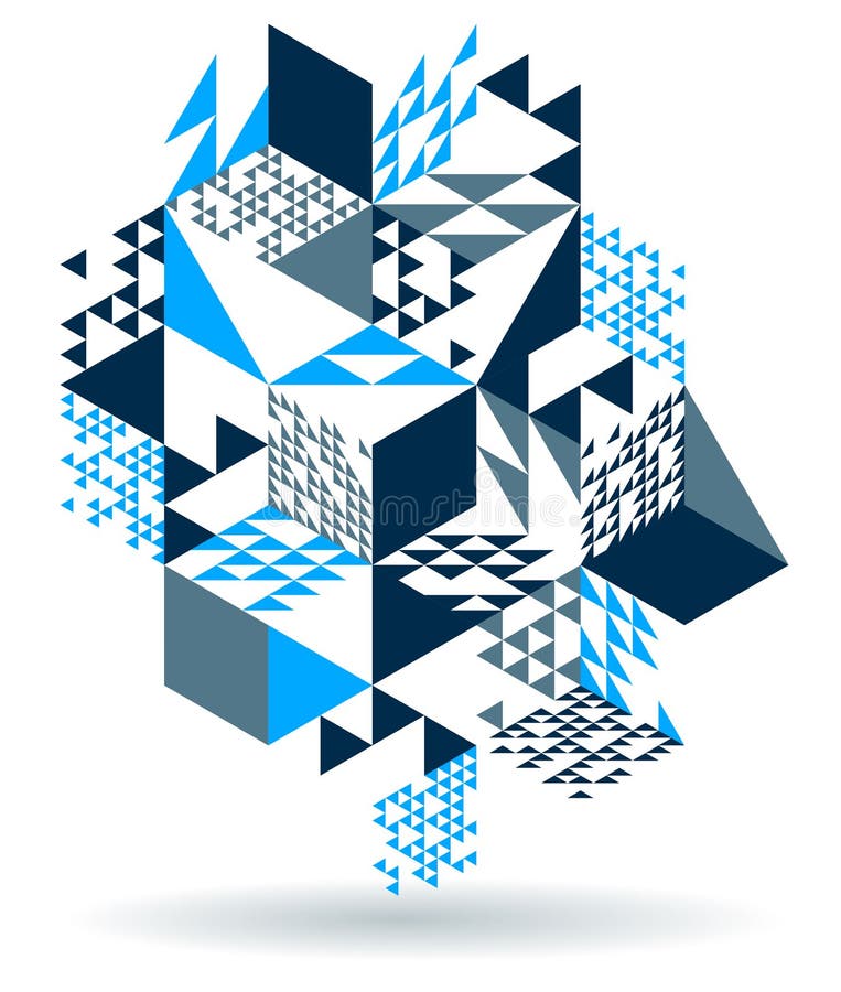 Isometric 3D Cubes Vector Abstract Geometric Background, Abstraction ...