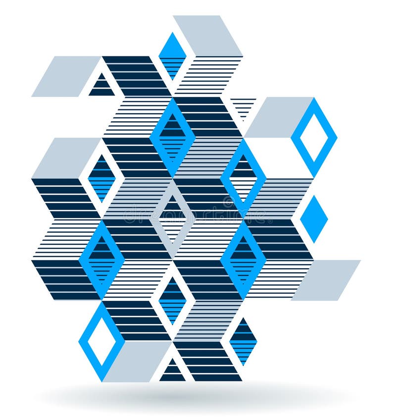 Isometric 3D Cubes Vector Abstract Geometric Background, Abstraction ...