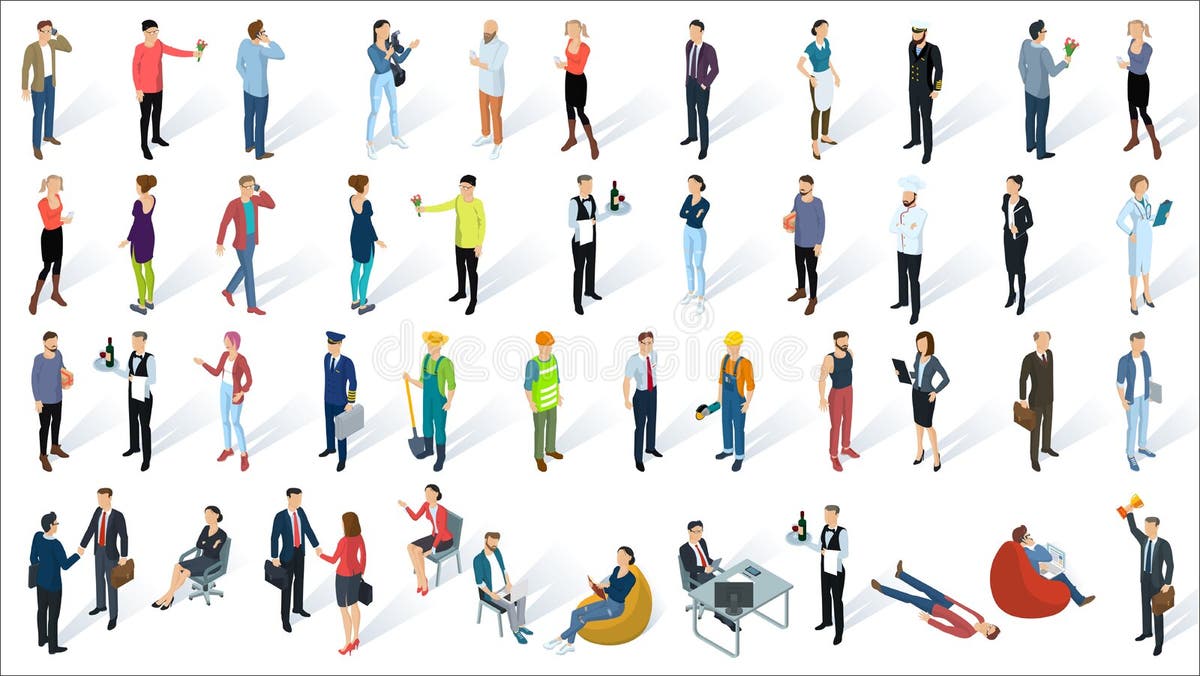 People Isometric Sitting Stock Illustrations – 4,600 People Isometric ...