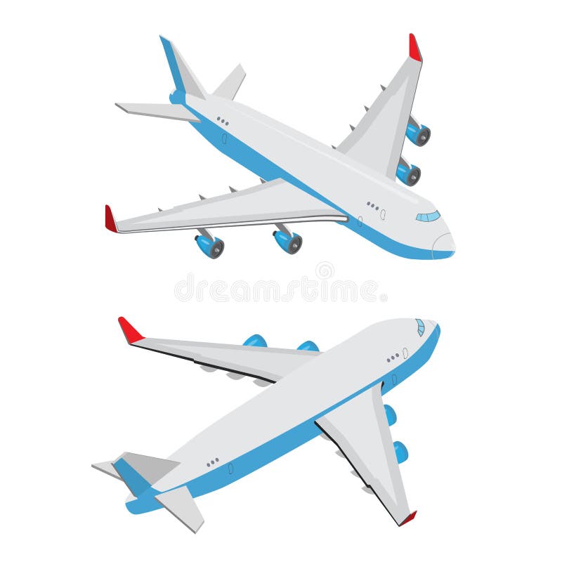 Isometric 3D Flat Plane. Isometry Aircraft . Stock Illustration ...