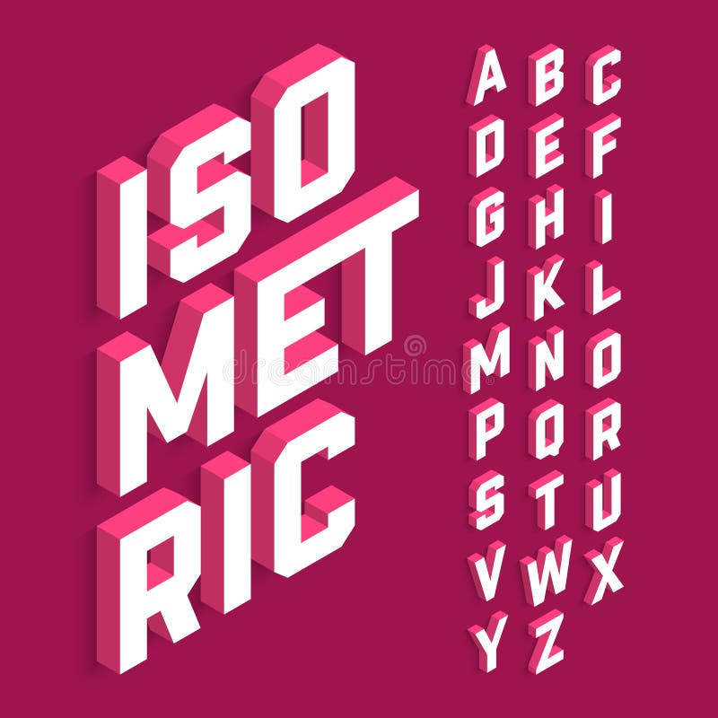 Isometric style 3d font stock vector. Illustration of poster - 152604841 Isometric style 3d font stock vector. Illustration of poster - 152604841