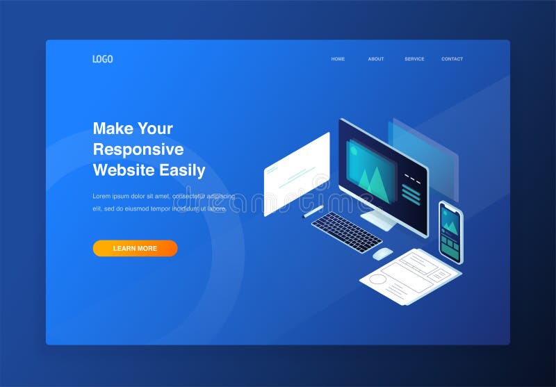 Website Development Vector Illustration. 3d Isometric. Woman Sitting in ...