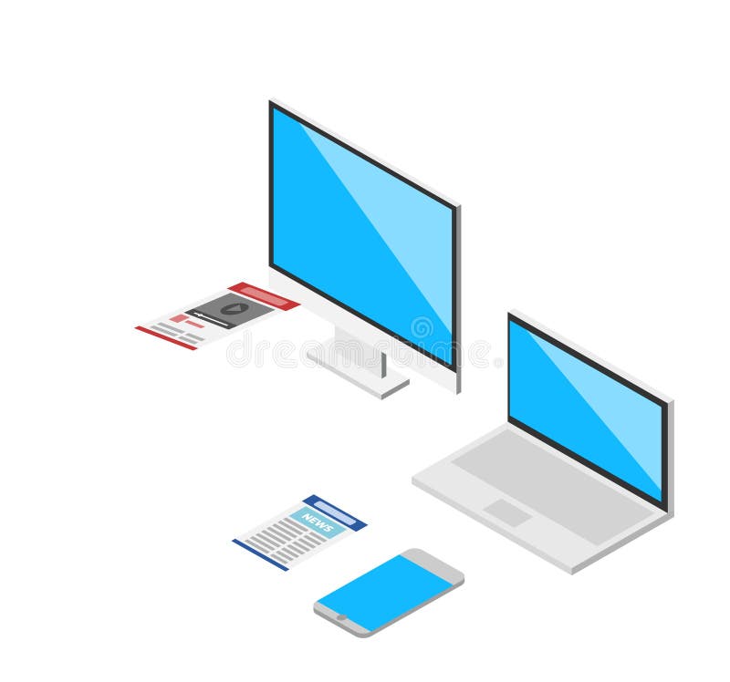 Router Antenna Technology Hardware Device Computer Isometric Stock ...
