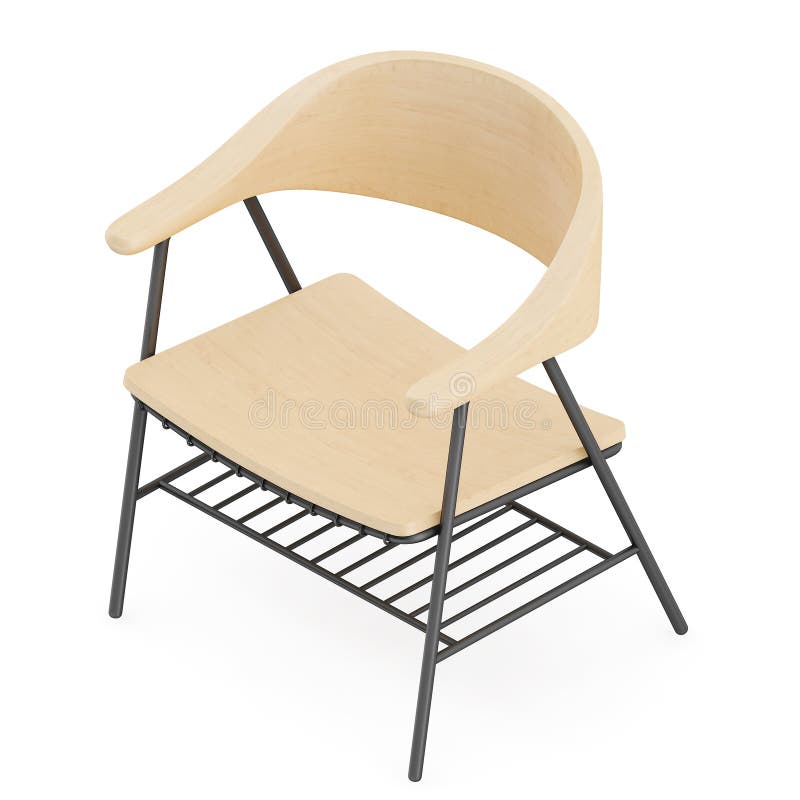 Isometric Chair 3D Rendering Stock Illustration - Illustration of ...