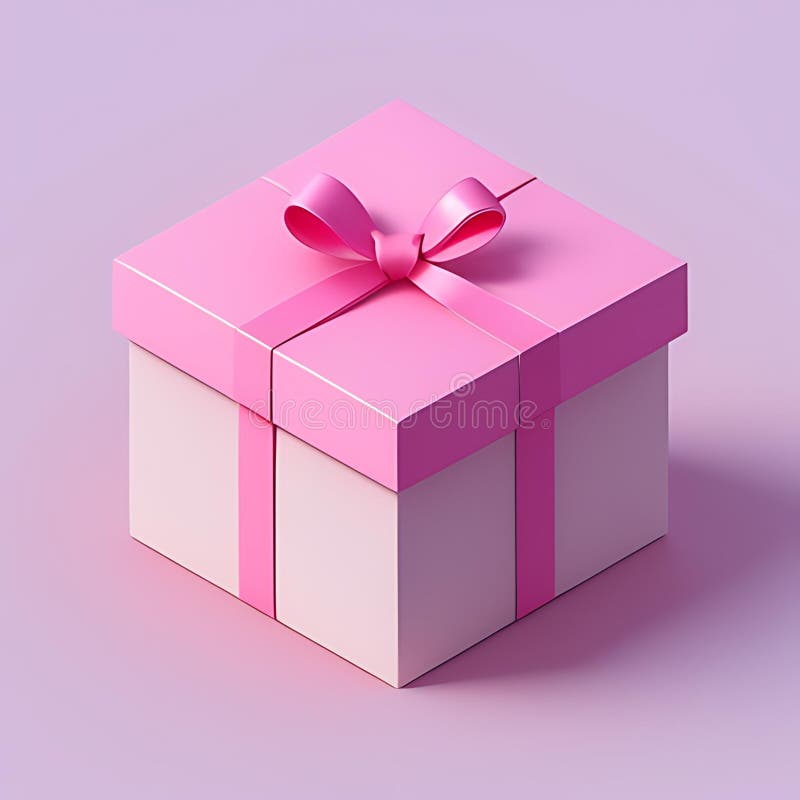 Isometric 3d Render of a Wrapped Gift Box Stock Illustration ...