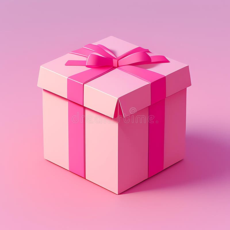 Isometric 3d Render of a Wrapped Gift Box Stock Illustration ...