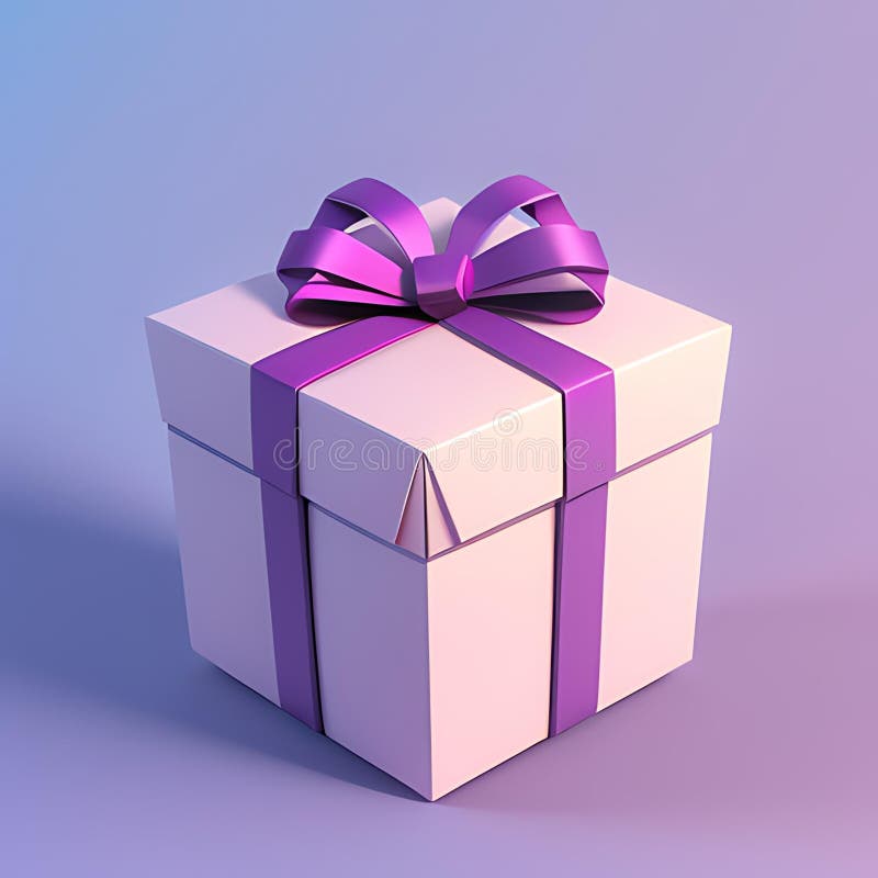 Isometric 3d Render of a Wrapped Gift Box Stock Illustration ...