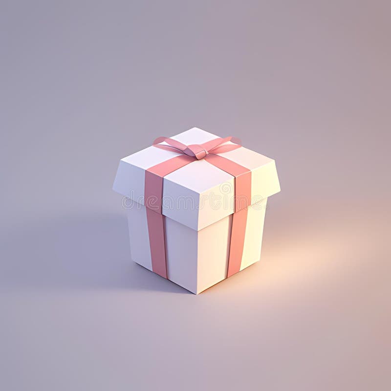 Isometric 3d Render of a Wrapped Gift Box Stock Illustration ...