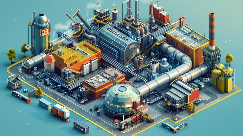 Isometric Manufacturing Plant Stock Illustrations – 3,949 Isometric ...