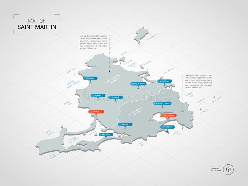 3d Isometric Map of San Martin is a Region of Peru Stock Illustration ...