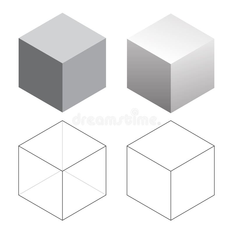 Isometric 3D Square Cubes Isolated Vector Illustration Stock Vector ...