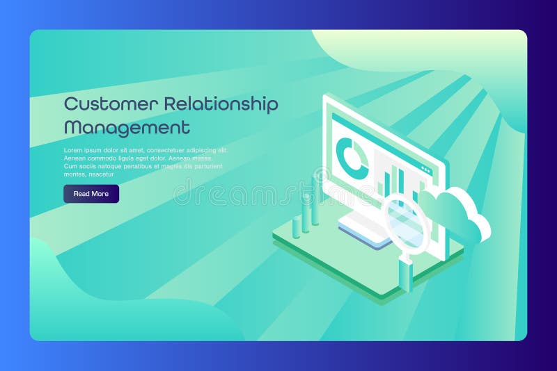 Isometric 3d Style Design Concept of Crm, Customer Profile Data ...