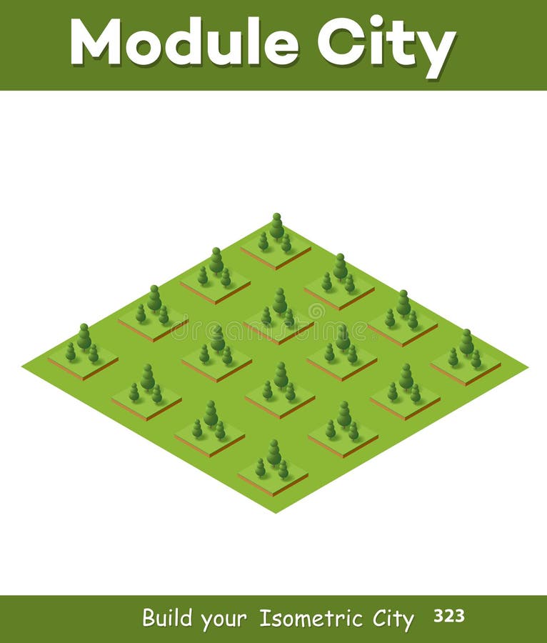 Isometric 3d trees forest stock vector. Illustration of fresh - 133922506