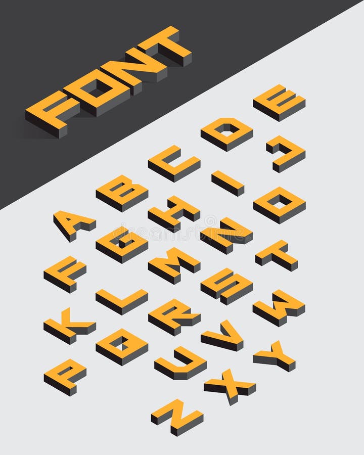 Isometric 3d Type Font Stock Illustrations – 3,885 Isometric 3d Type ...