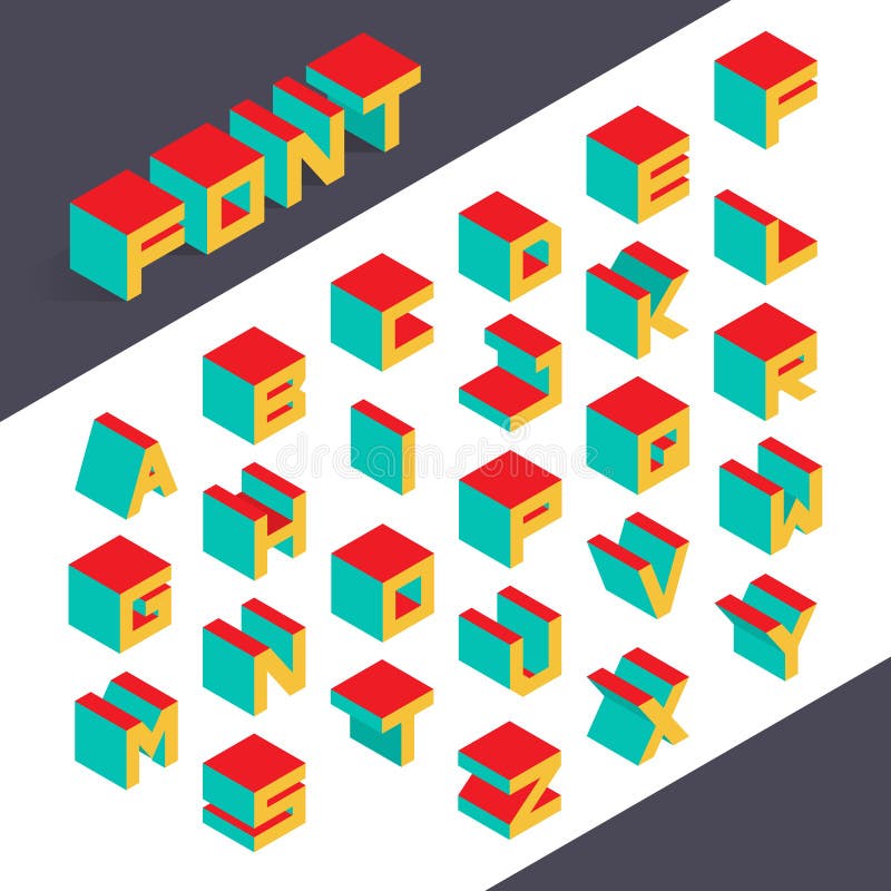 Collection of the Isometric Numbers Stock Illustration - Illustration ...