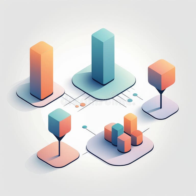 Isometric 3d Vector Data Analysis, Analytics, Data, Statistics, Statistics. Concept of Business ...